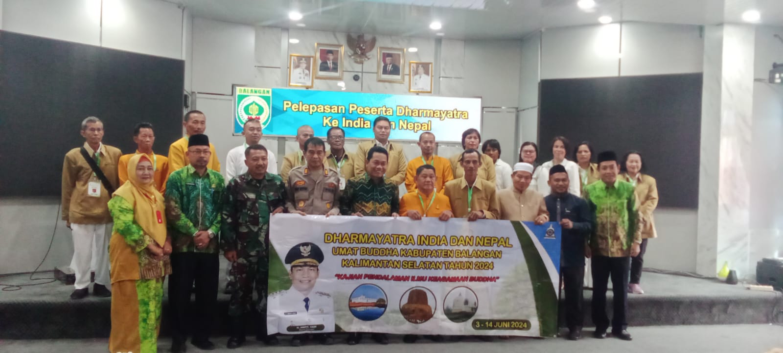 Bupati Balangan Lepas 18 Tokoh Buddha untuk Dharmayatra ke India dan ...
